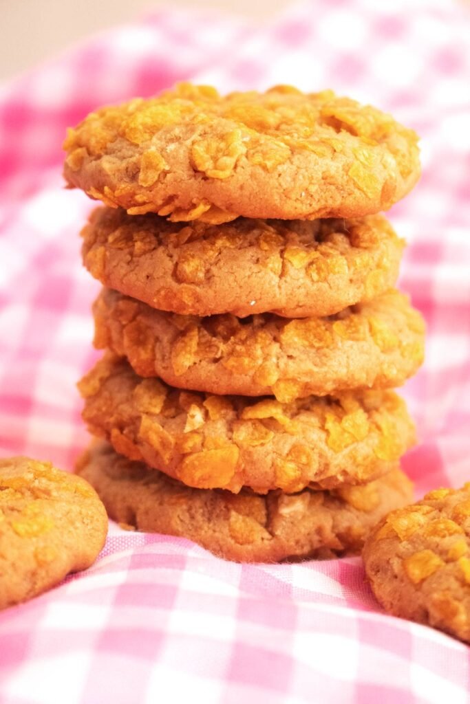 Peanut Butter Cornflake Cookies (Baked) - Sweet Crave Kitchen